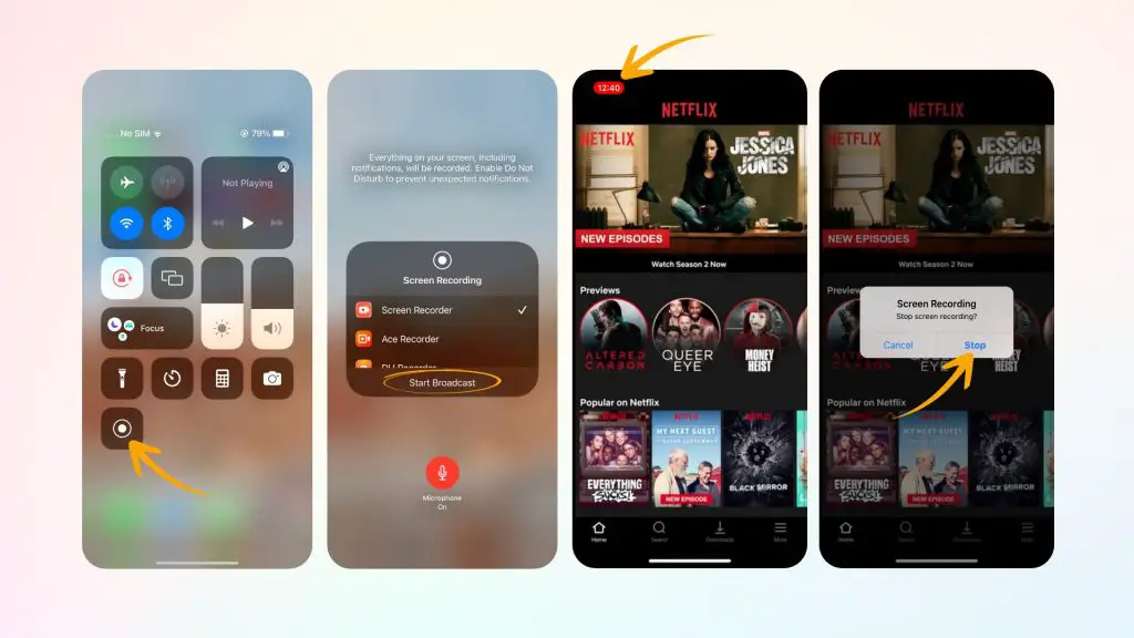 How to Screen Record Netflix on iPhone - Techtouchy