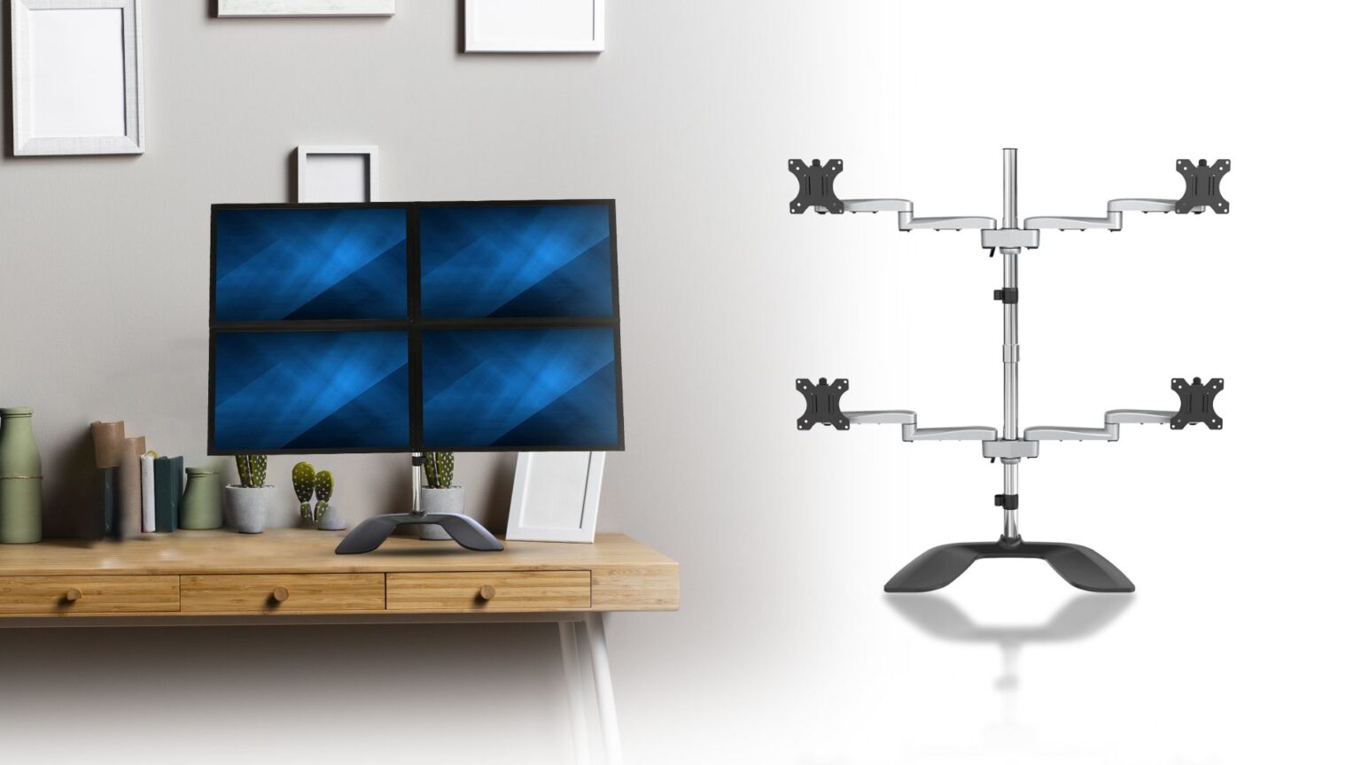 8 Best Quad Monitor Stands in 2023 - Techtouchy